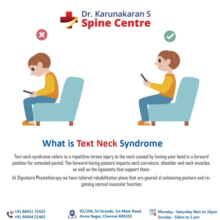 What is Text Neck Syndrome – Best Spine Specialist In Chennai | Dr ...